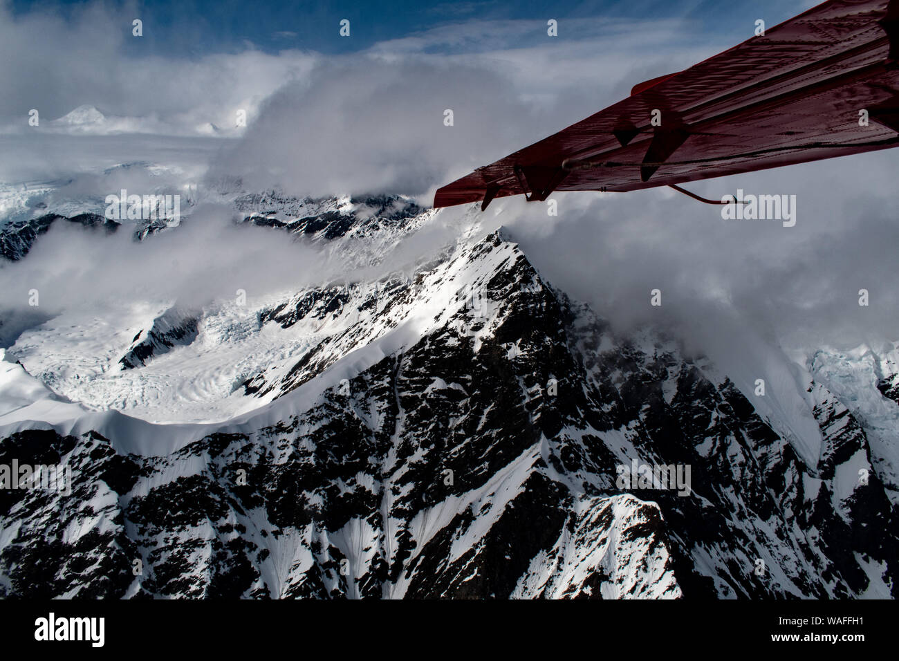 Aerial view of Alaska mountains and glaciers Stock Photo - Alamy