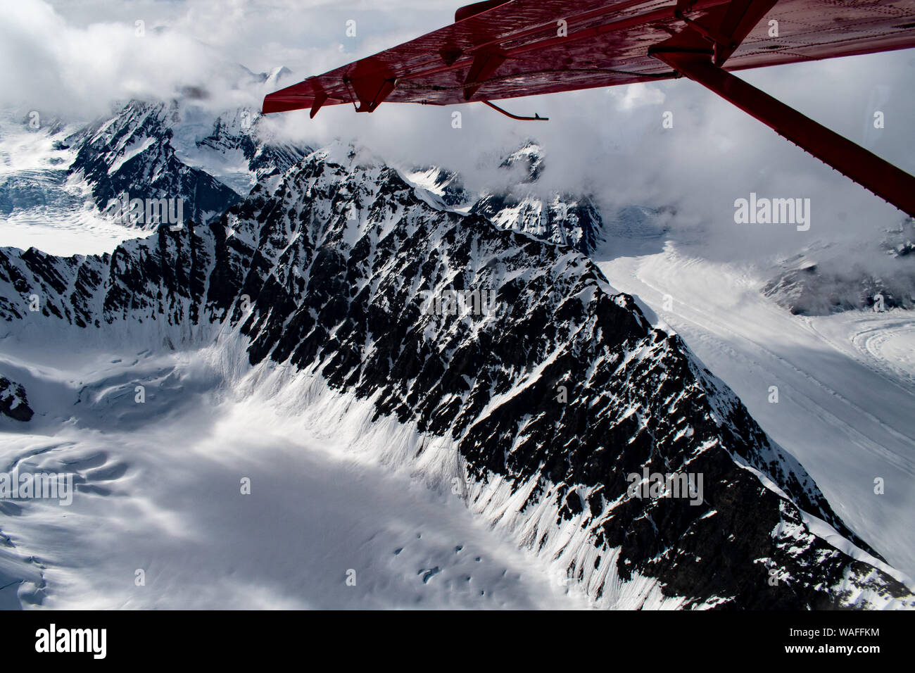 Aerial view of Alaska mountains and glaciers Stock Photo - Alamy