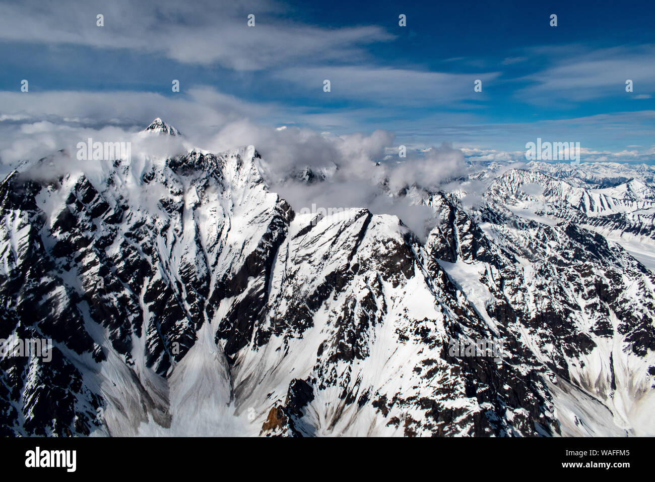 Aerial view of Alaska mountains and glaciers Stock Photo - Alamy