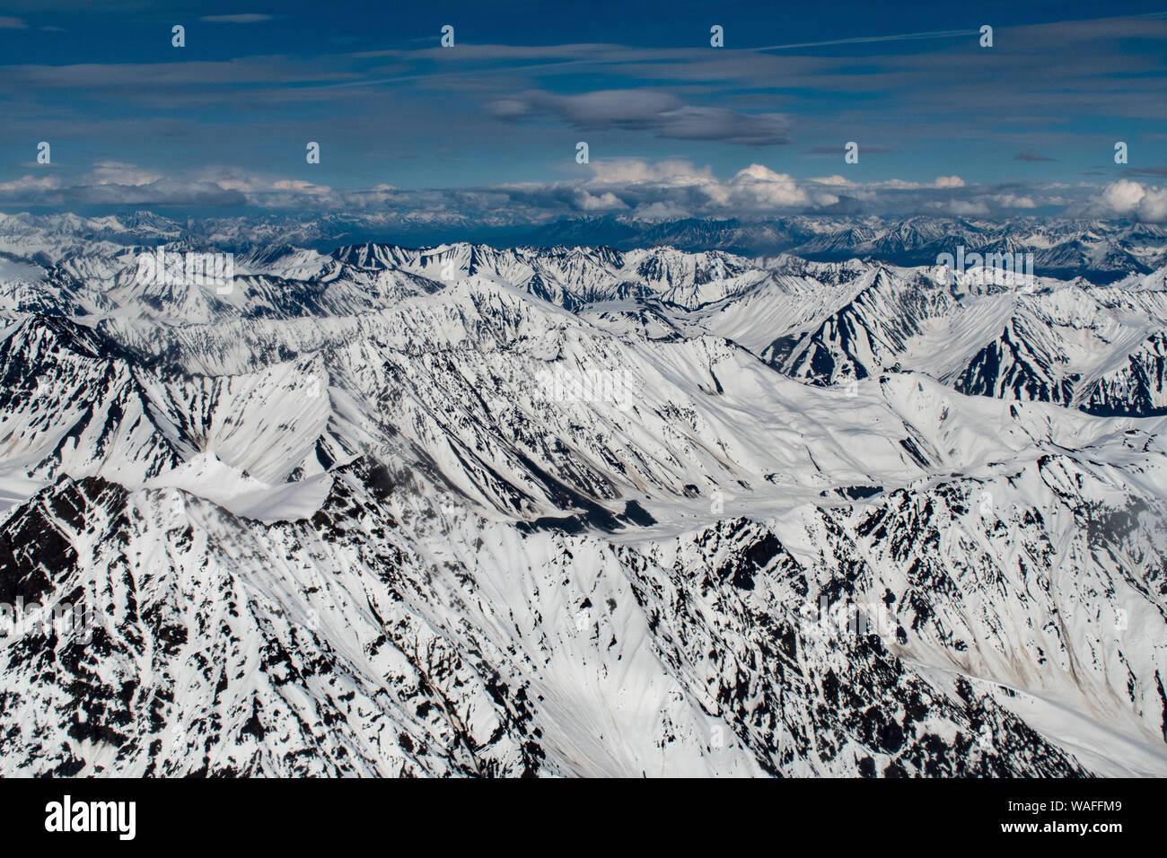 Aerial view of Alaska mountains and glaciers Stock Photo - Alamy