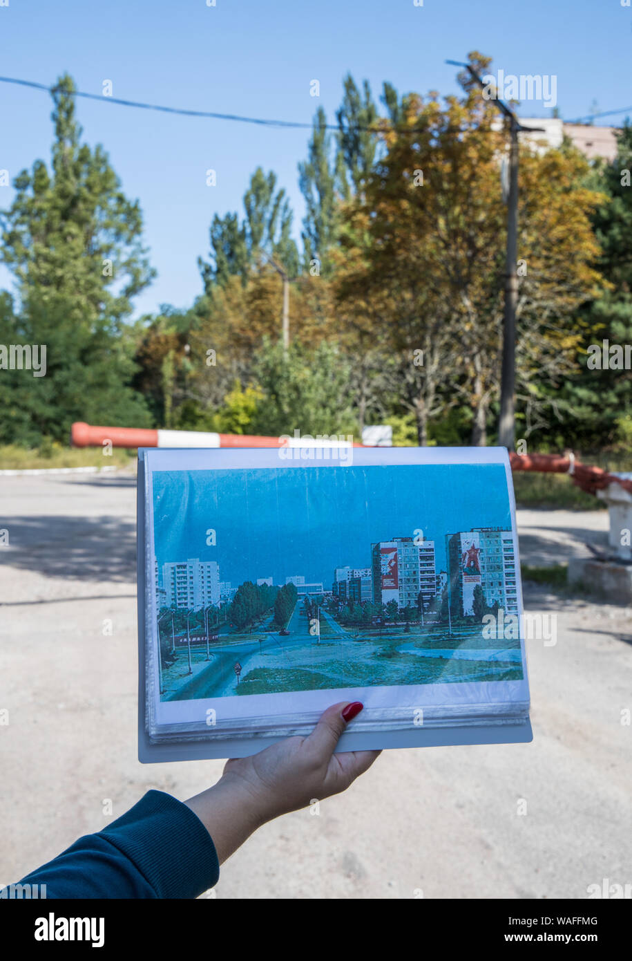 Chernobyl Exclusion Zone - Pripyat - Pre 1986 photograph taken at same ...