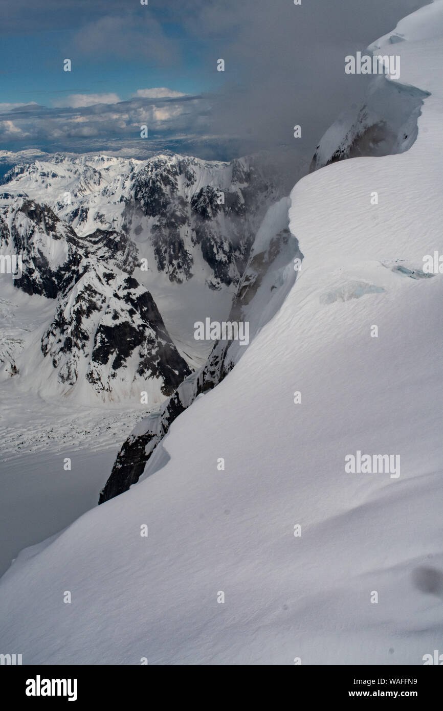 Aerial view of Alaska mountains and glaciers Stock Photo - Alamy