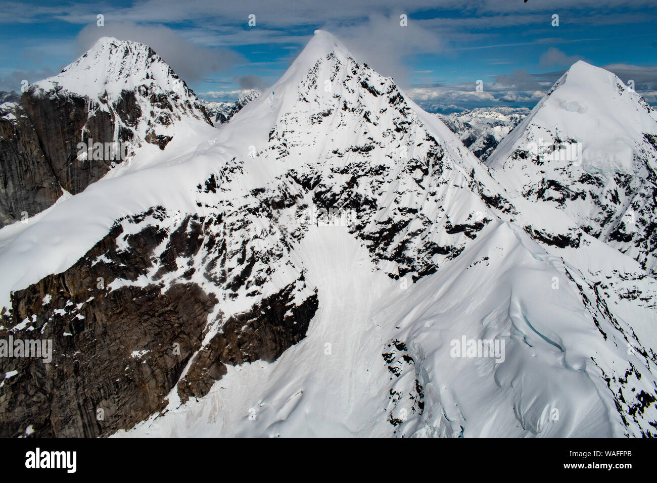 Aerial view of Alaska mountains and glaciers Stock Photo - Alamy