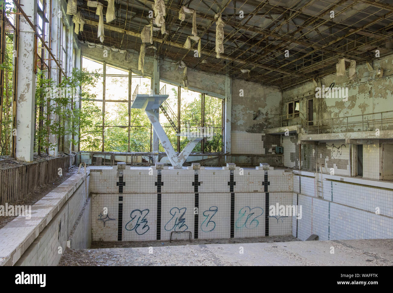 Chernobyl Exclusion Zone - Pripyat - Sports Palace - Swimming Pool now ...