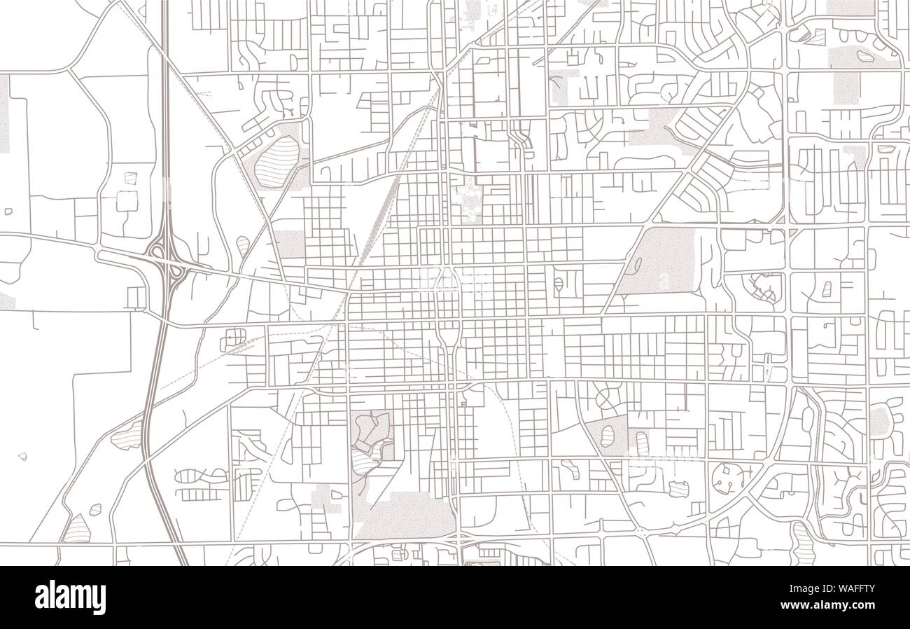 Bloomington, Illinois, USA, bright outlined vector map with bigger and ...