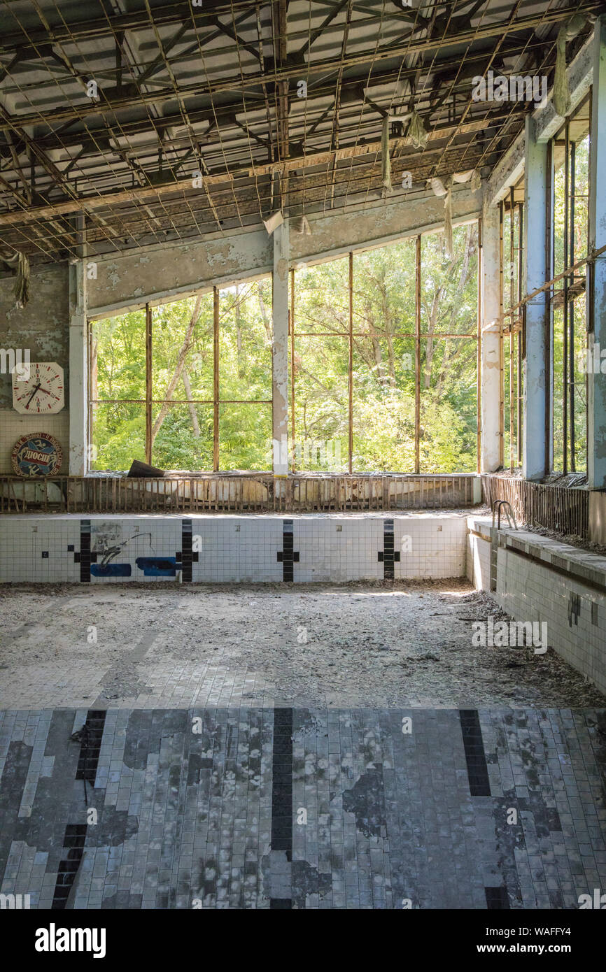 Chernobyl Exclusion Zone - Pripyat - Sports Palace - Swimming Pool now ...