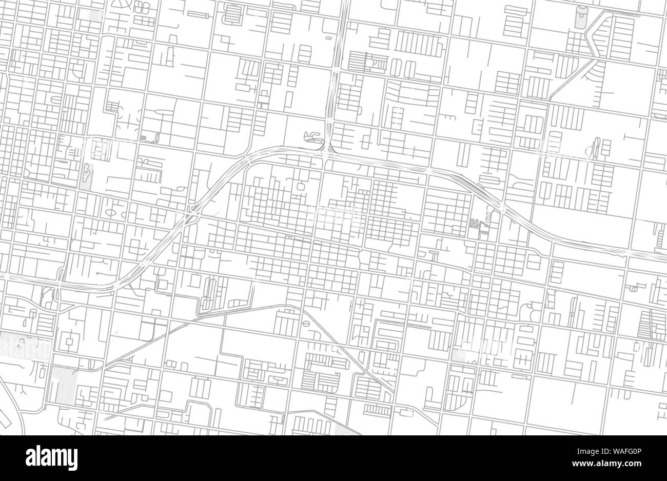 Pharr, Texas, USA, bright outlined vector map with bigger and minor ...