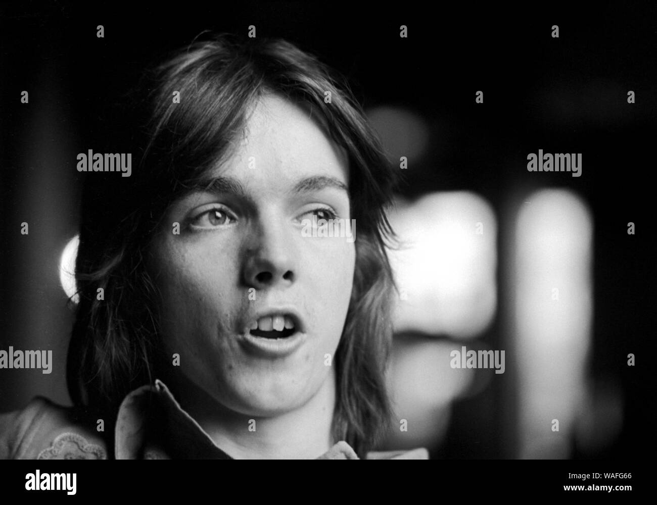 Jimmy McCullough during an interview, 1973, possible Montreux Jazz ...