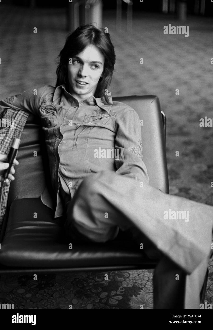 Jimmy McCullough during an interview, 1973, possible Montreux Jazz ...