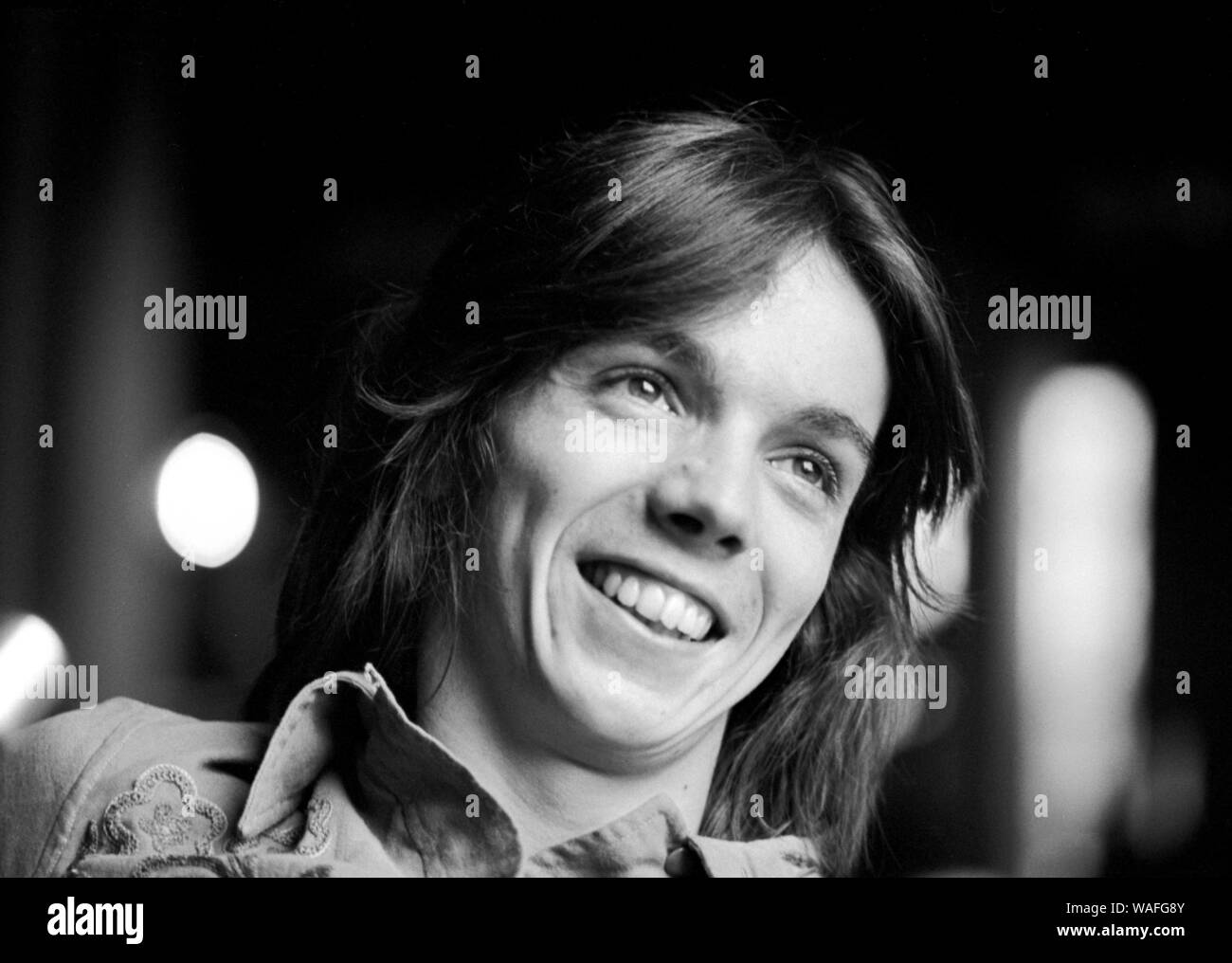 Jimmy McCullough during an interview, 1973, possible Montreux Jazz ...