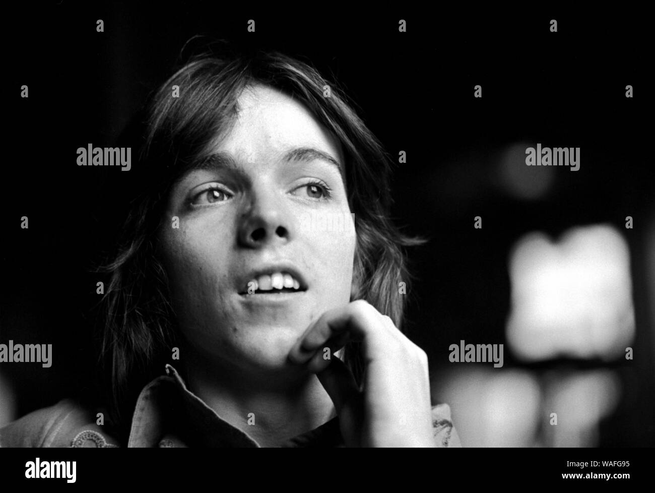 Jimmy McCullough during an interview, 1973, possible Montreux Jazz ...