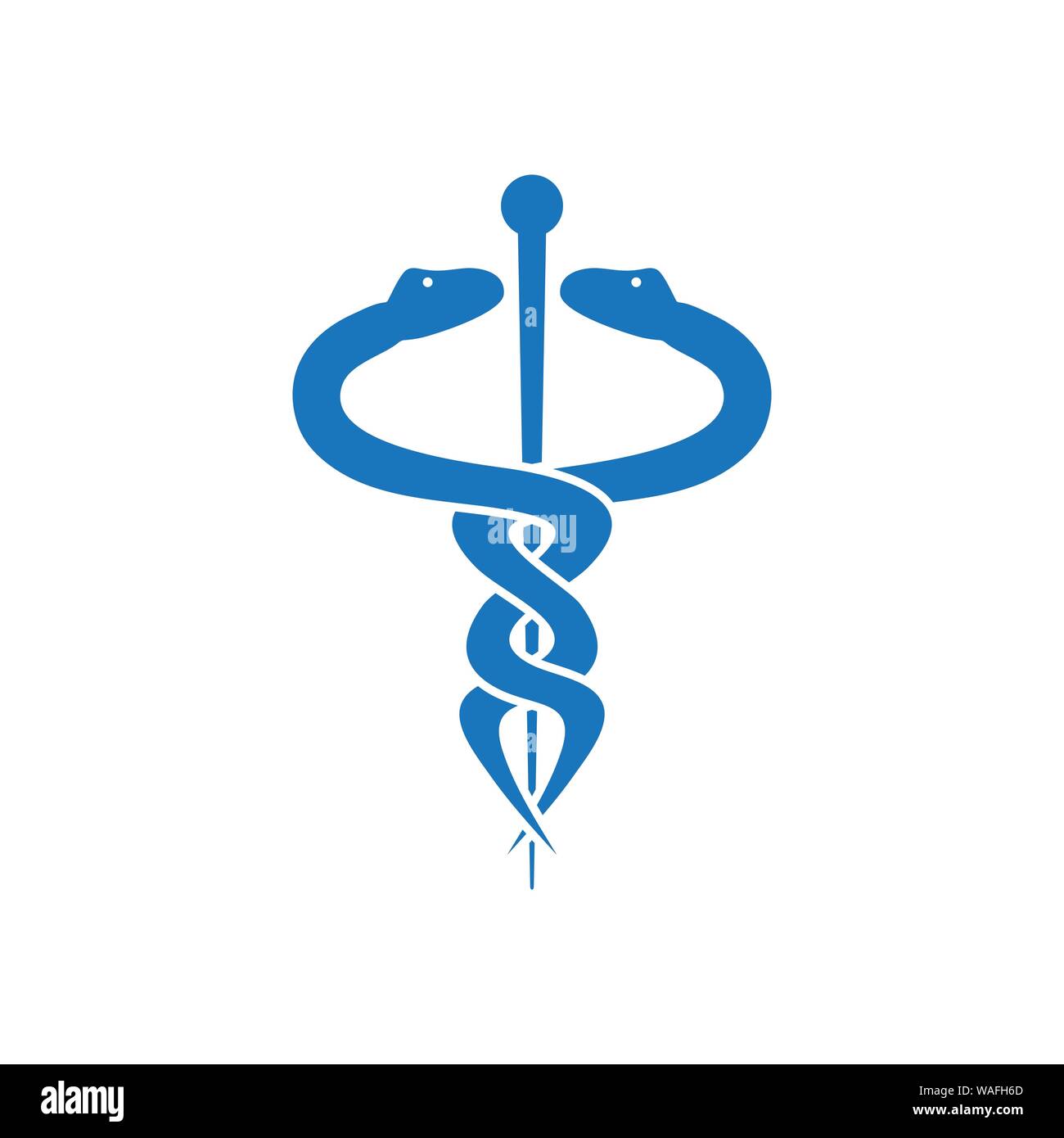 Medical Snake Logo Blue