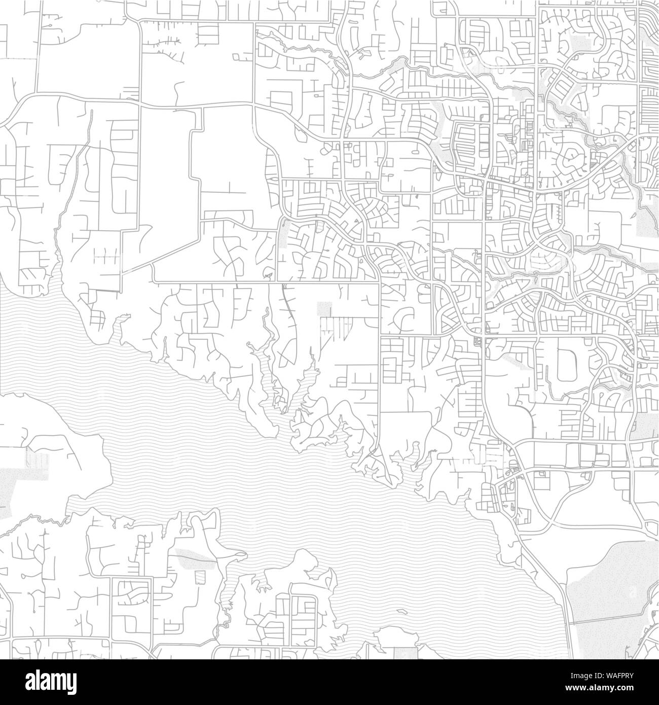 Flower Mound, Texas, USA, bright outlined vector map with bigger and ...