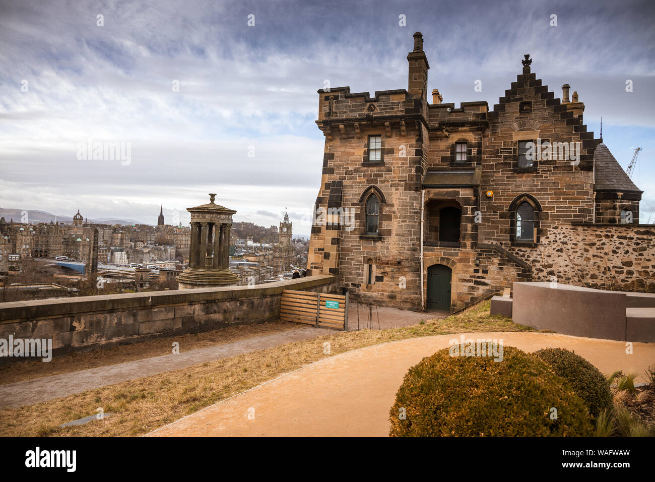 view from Calton Hill, with Observatory House, the Old Observatory and ...