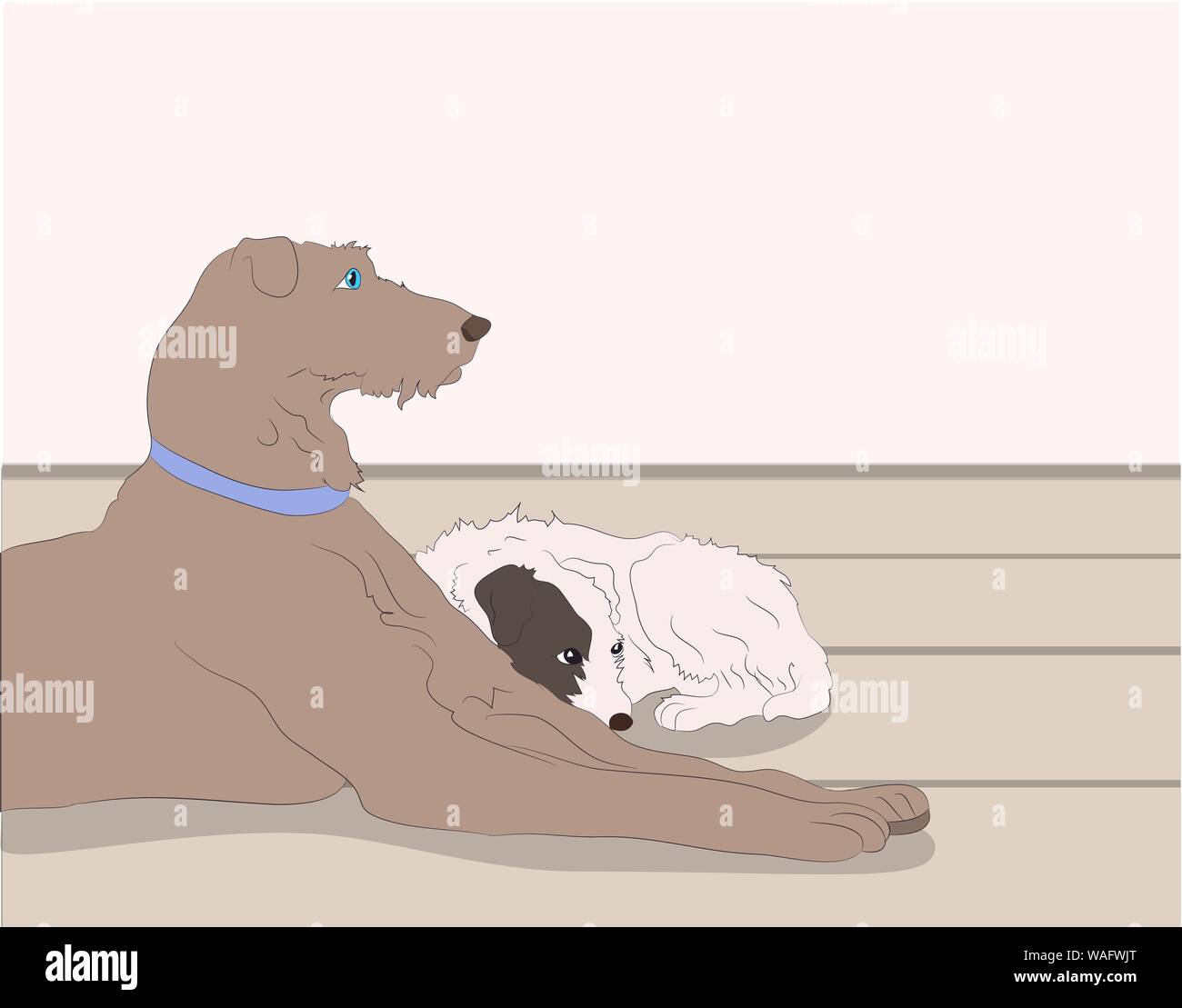 Black and white sleeping dogs Stock Vector Images - Alamy