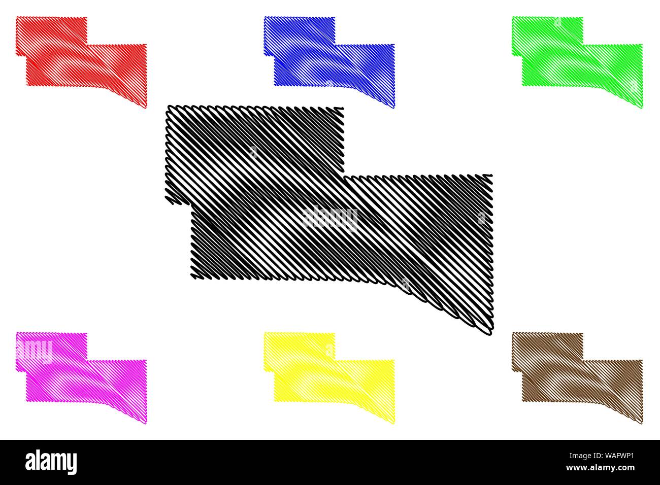 Kerr vector outline map Cut Out Stock Images & Pictures - Alamy