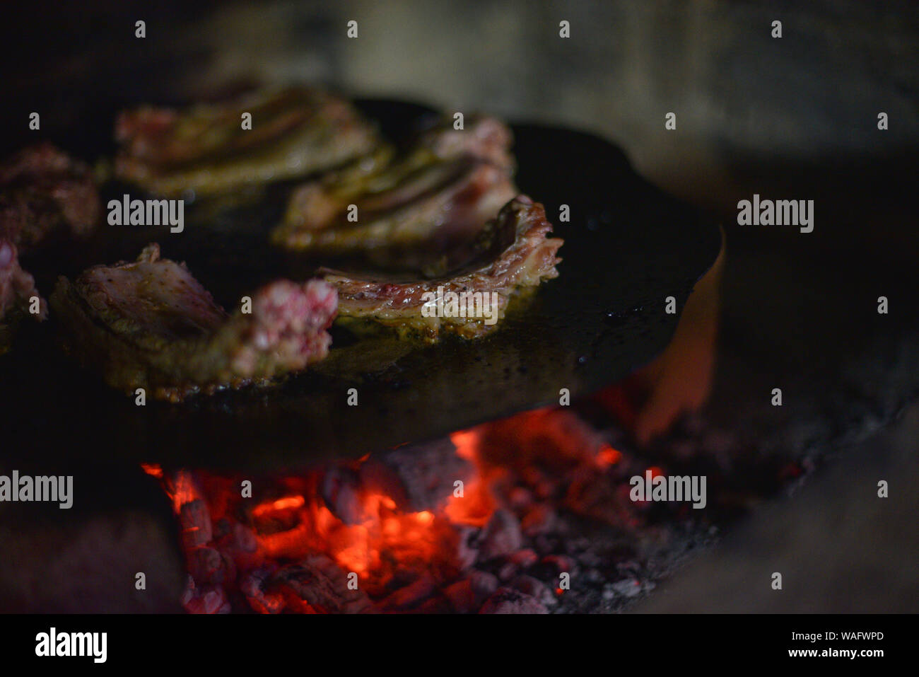 Barbecue cow ribs, Pork ribs. Ribs roasted at the stake in the oven ...