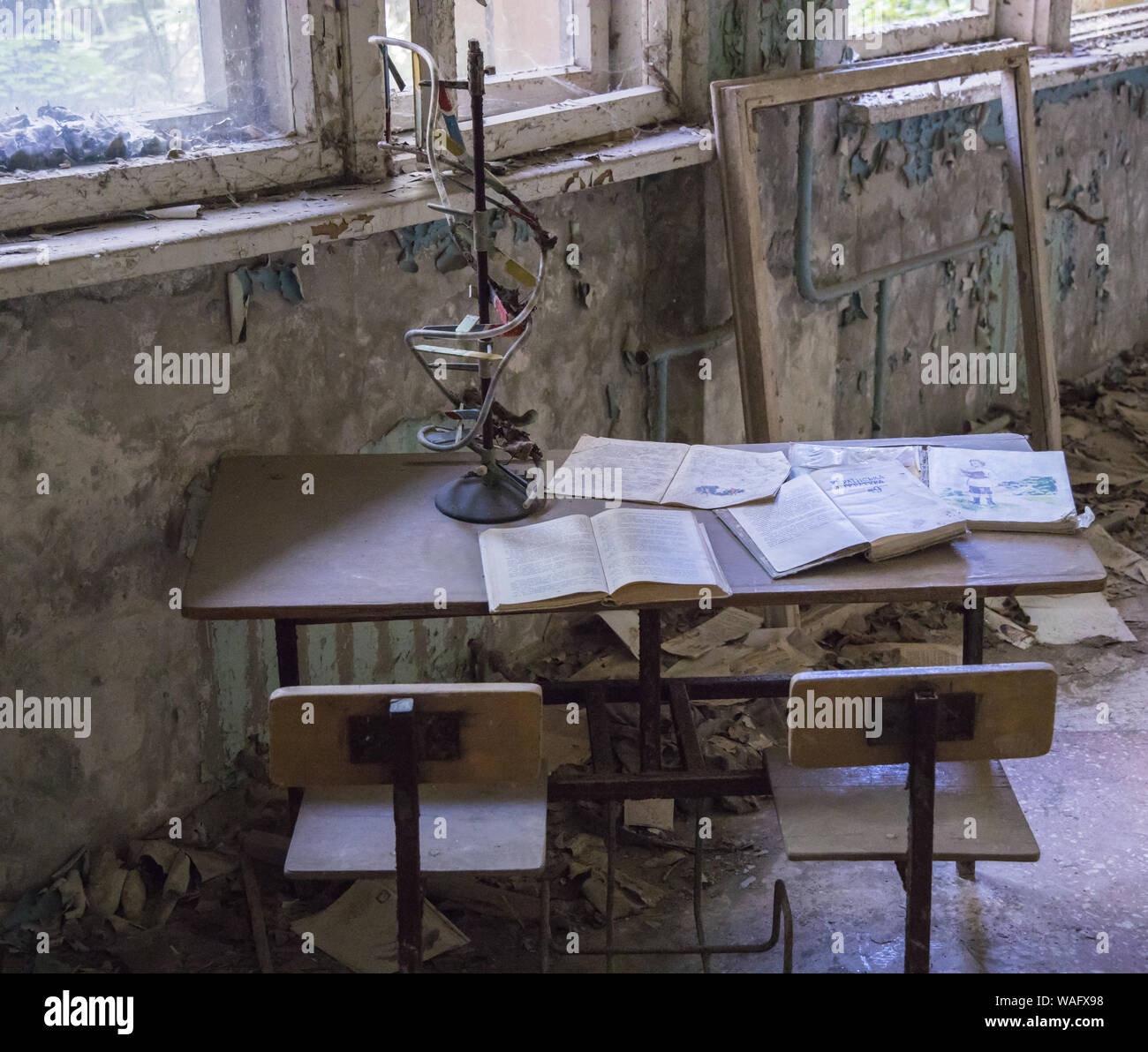 Chernobyl Exclusion Zone - Pripyat - School number 3 - DNA molecule ...