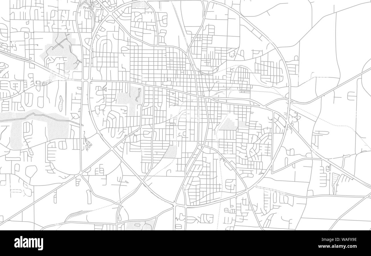 Dothan, Alabama, USA, bright outlined vector map with bigger and minor ...