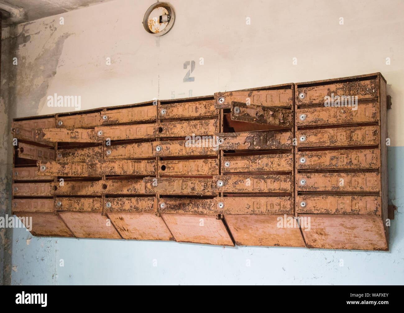 Chernobyl Exclusion Zone - Pripyat - Residential area - Letter boxes ...