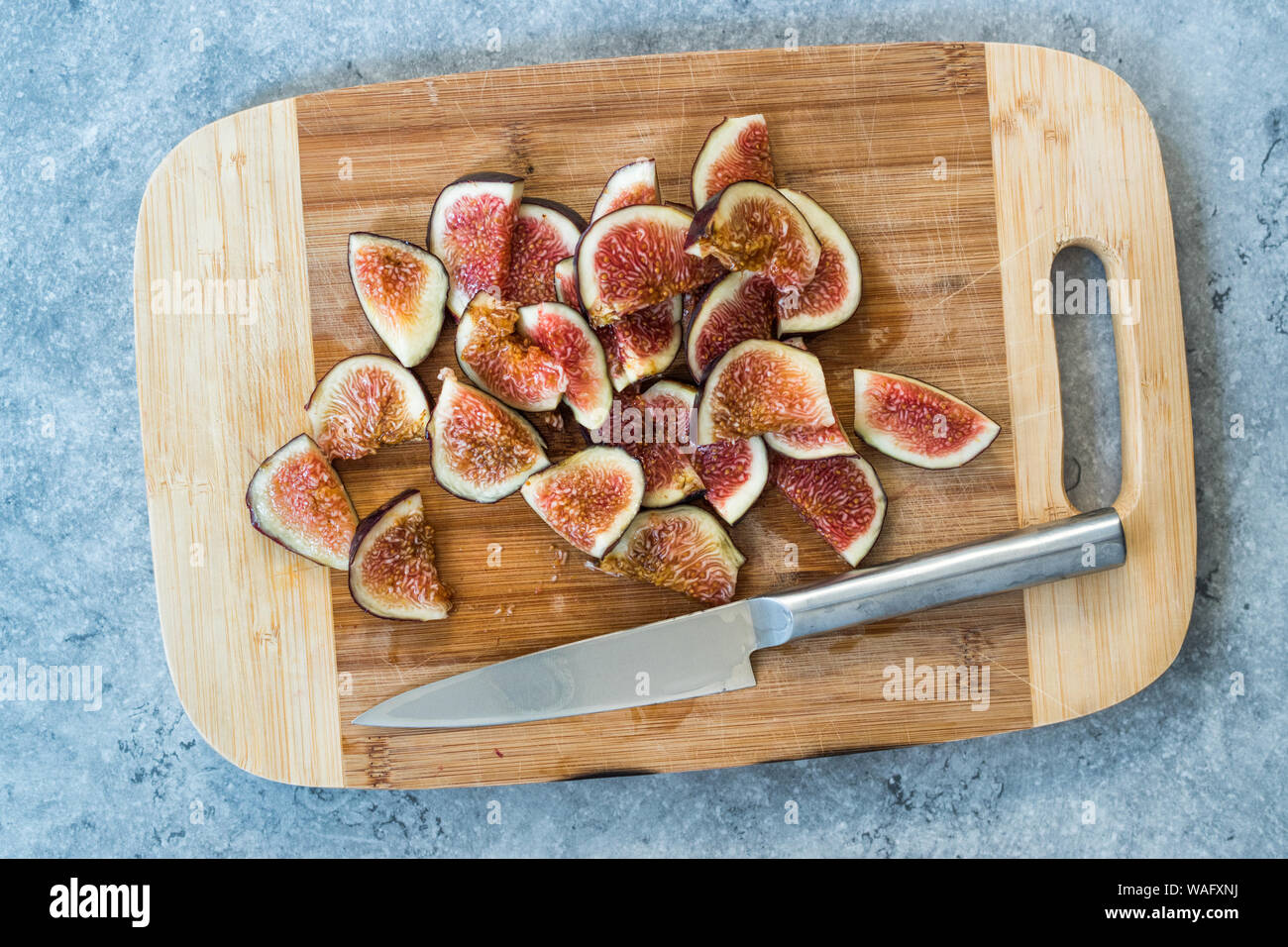 Sliced Fresh Ripe Fig Slices Ready to Use / Eat. Organic Food Stock ...