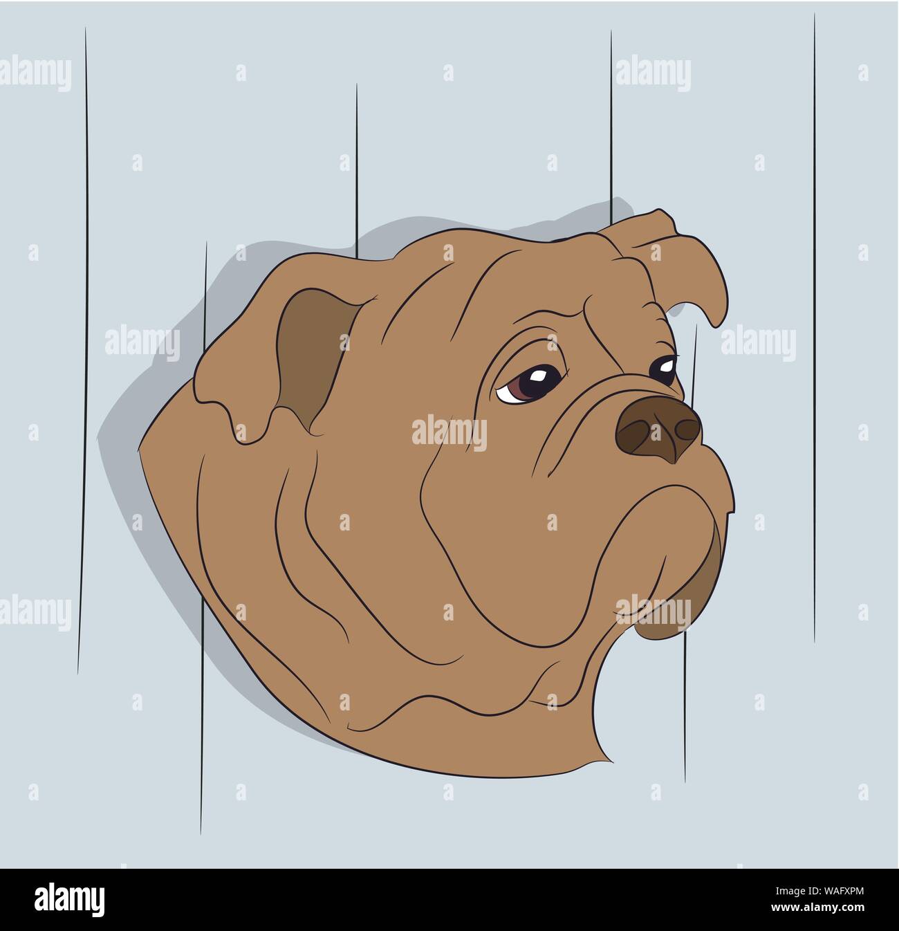dog portrait profile, look down, vector Stock Vector Image & Art - Alamy