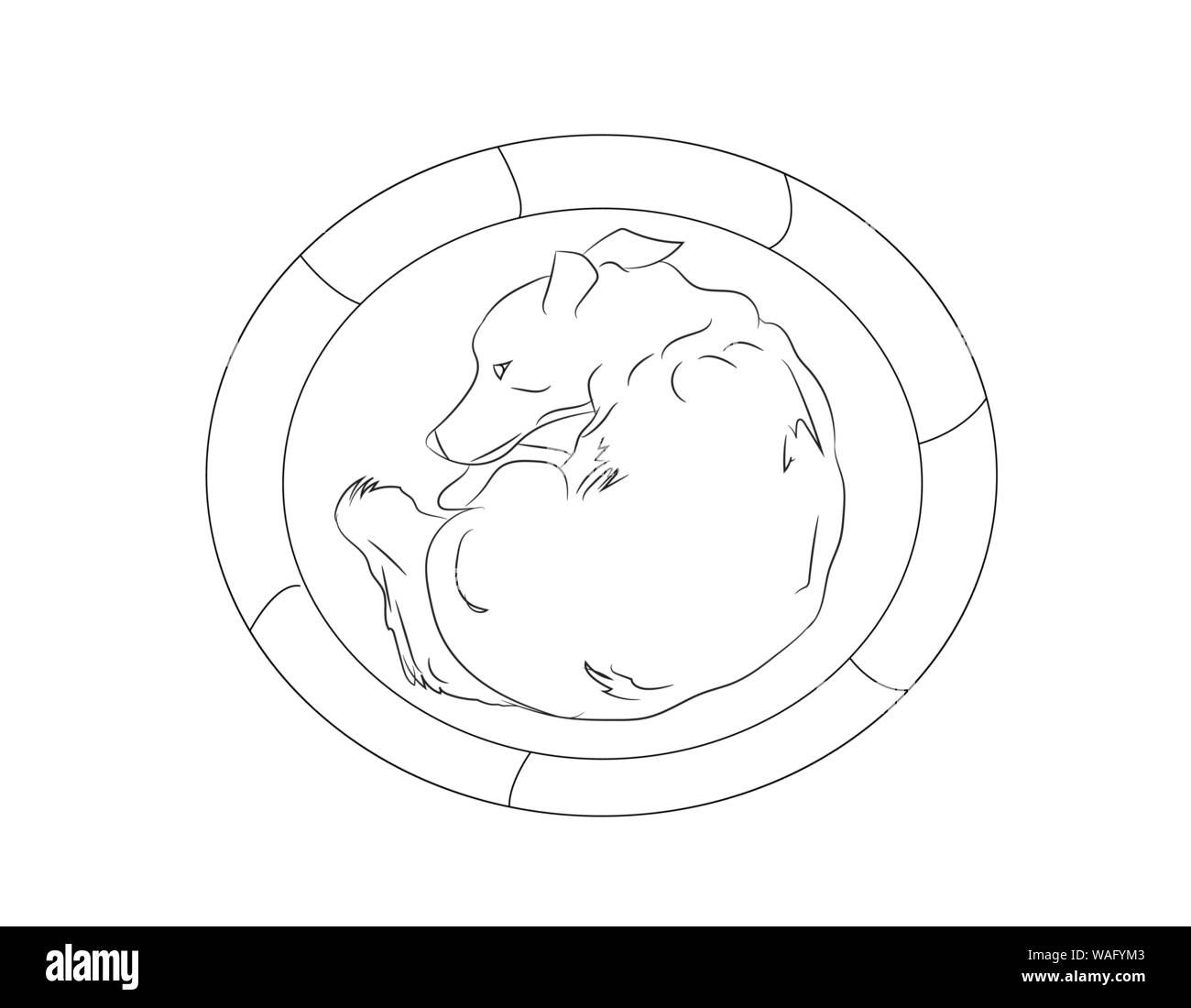 Set lying puppy cute Stock Vector Images - Alamy