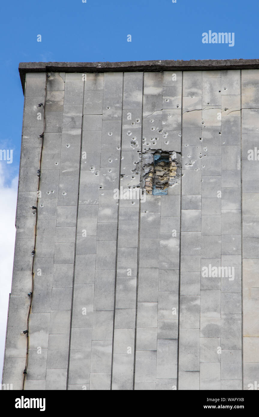 Chernobyl Exclusion Zone - Pripyat - Central Square - Bullet holes on ...