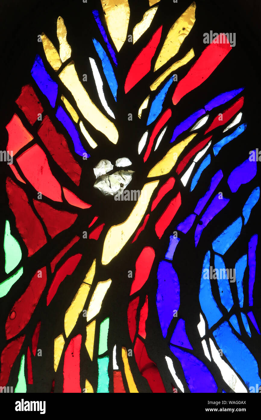 Stained glass. Church of St Peter's Primacy. Tabgha. Isräel Stock Photo ...