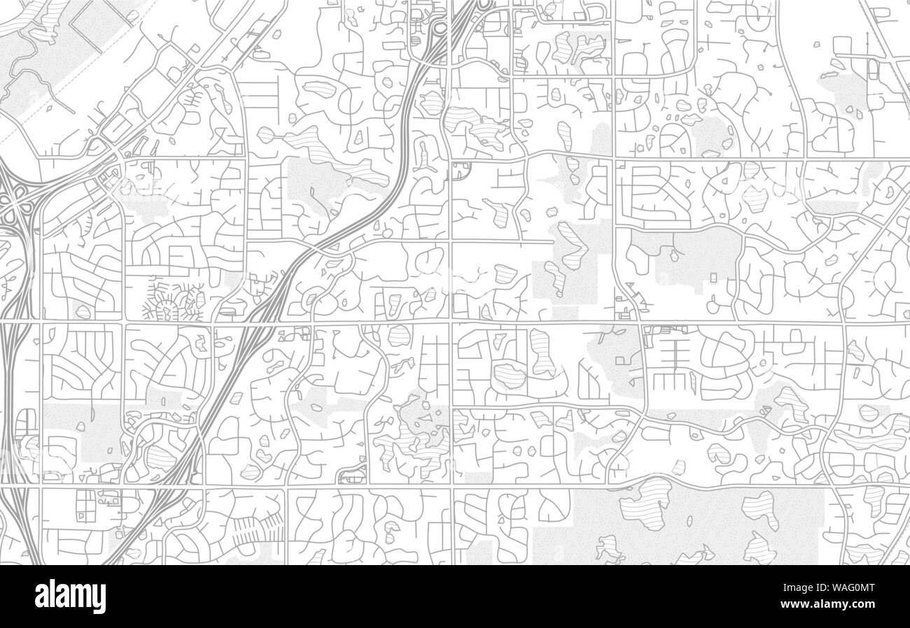 Eagan, Minnesota, USA, bright outlined vector map with bigger and minor ...