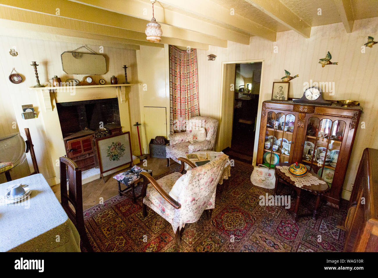 The interior of the1955 cottage in the Rhyd-y-Car ironworkers' terrace ...