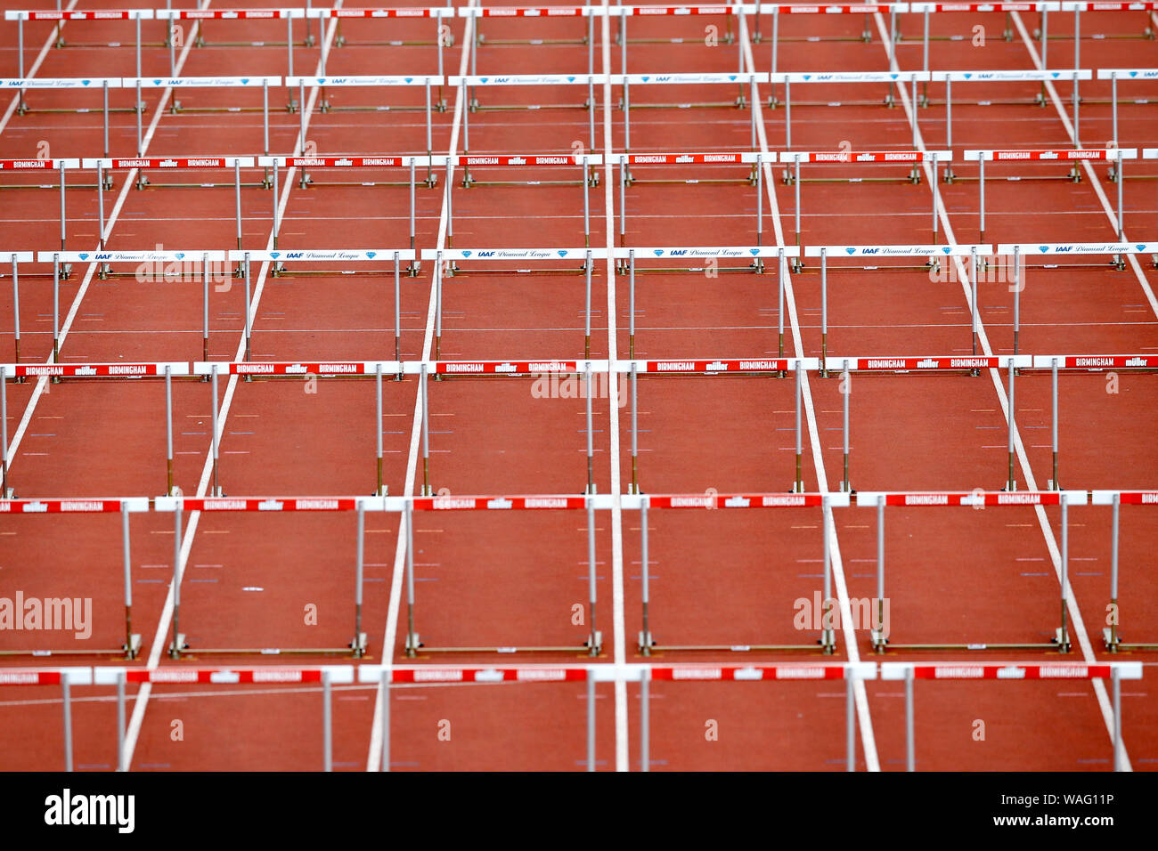General view of hurdles Stock Photo - Alamy