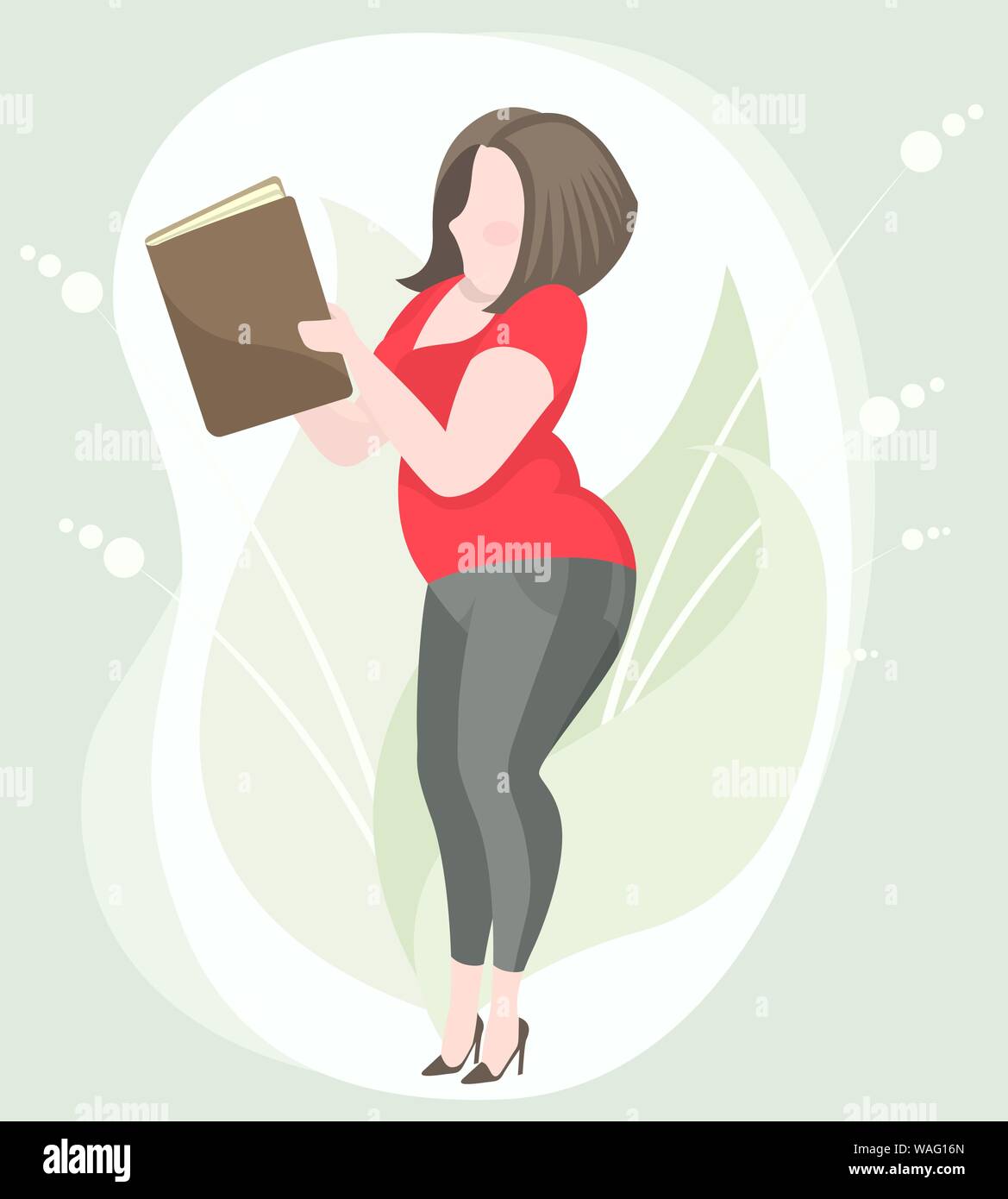 Chubby woman Stock Vector Images - Alamy