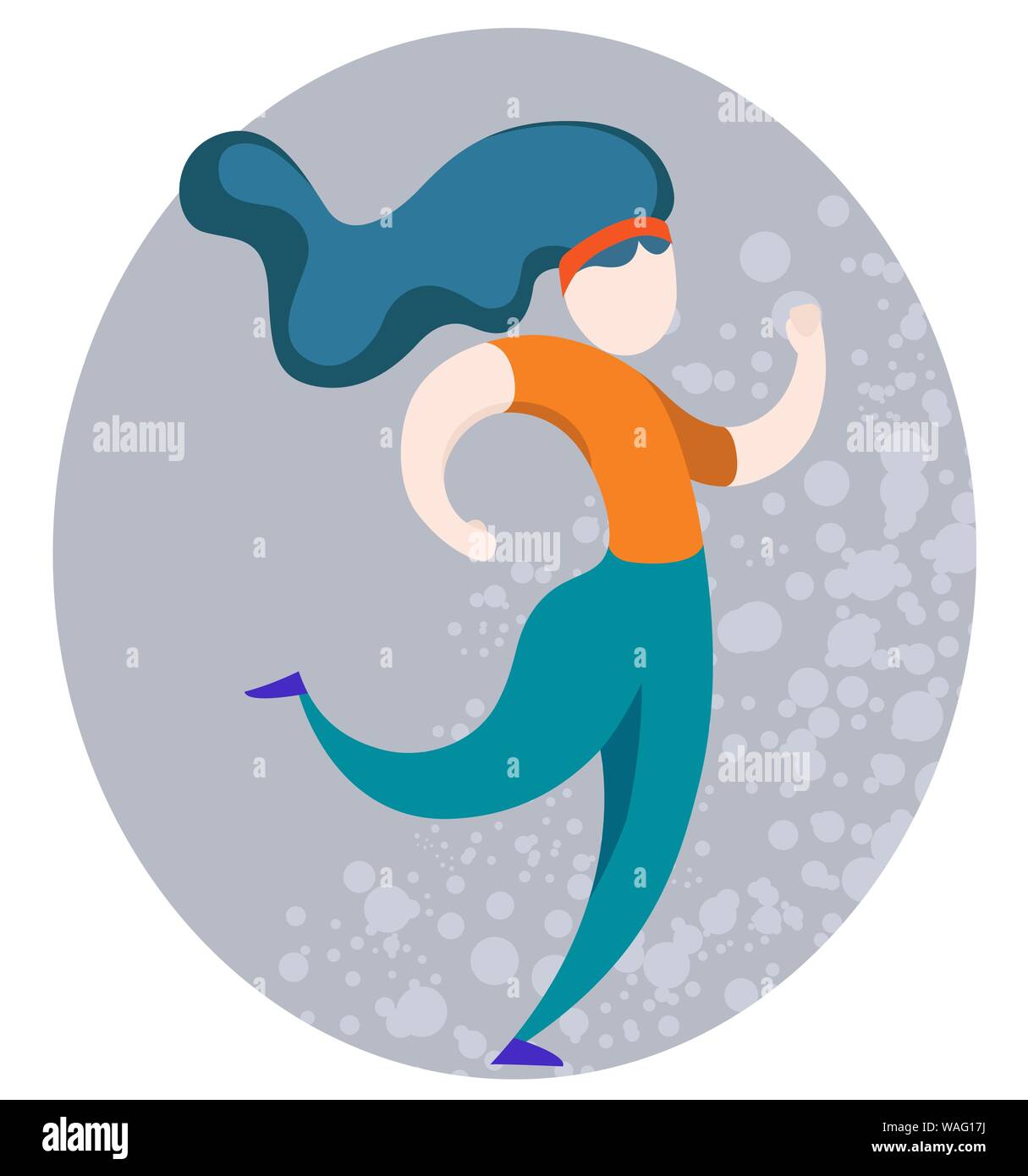 Girl athletics Stock Vector Images - Alamy