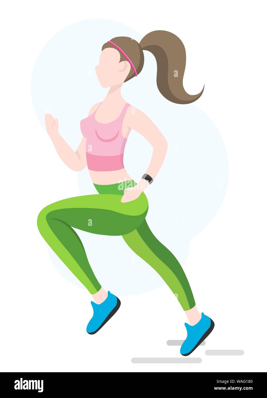 Girl athletics Stock Vector Images - Alamy