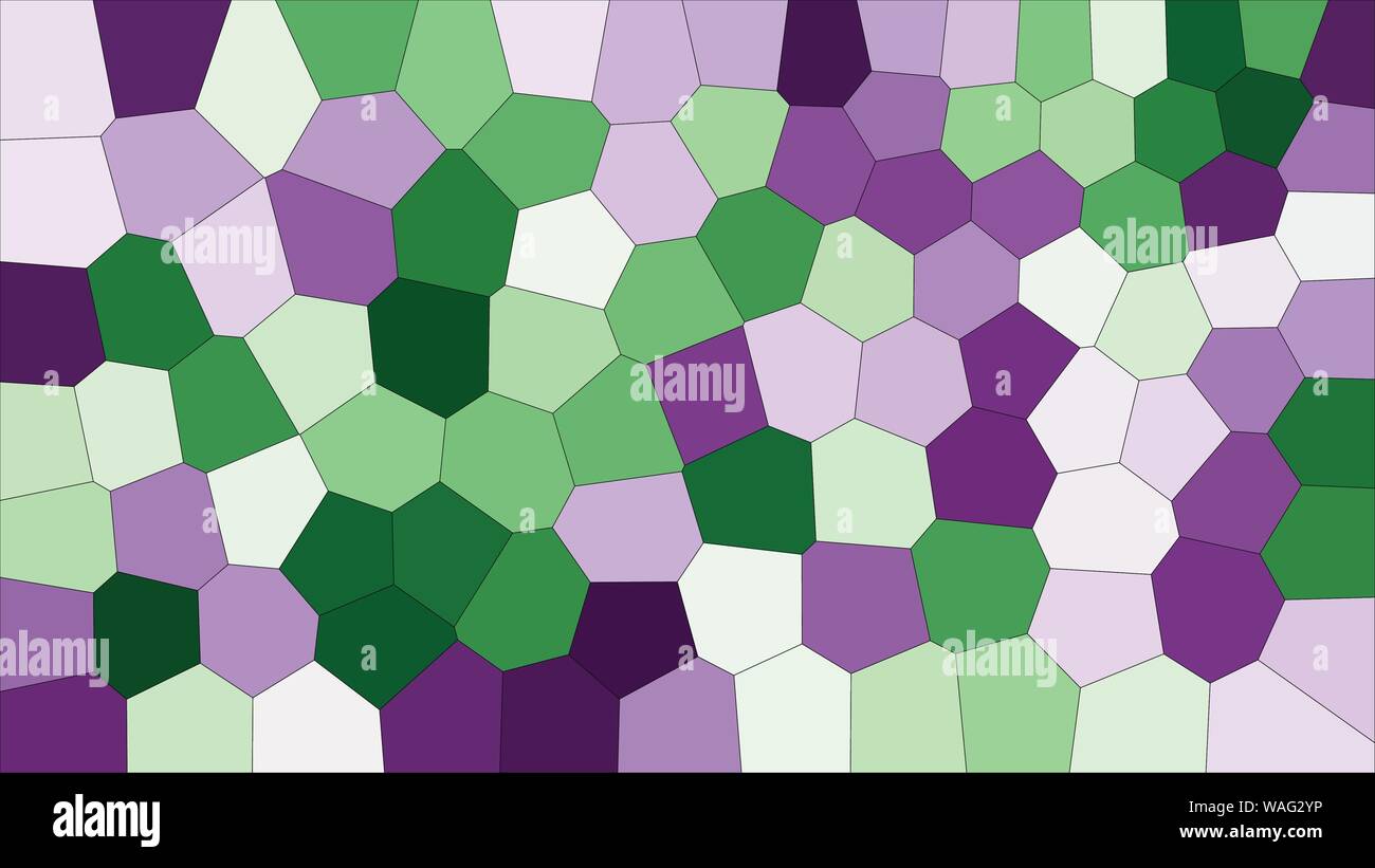 Stained glass colorful voronoi, vector eps abstract. Irregular cells ...