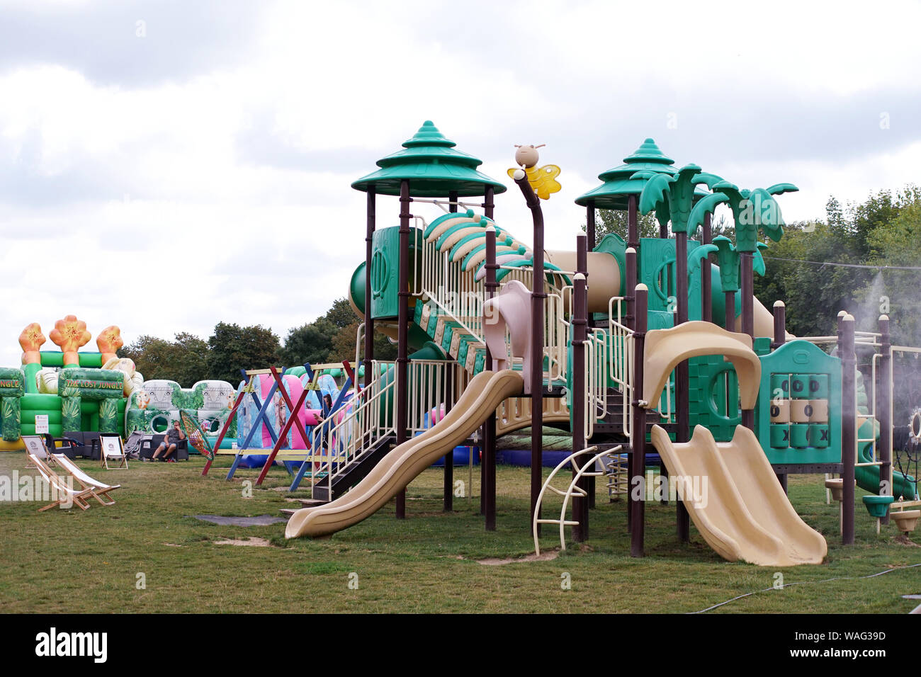plastic lock for children in the amusement park Stock Photo - Alamy