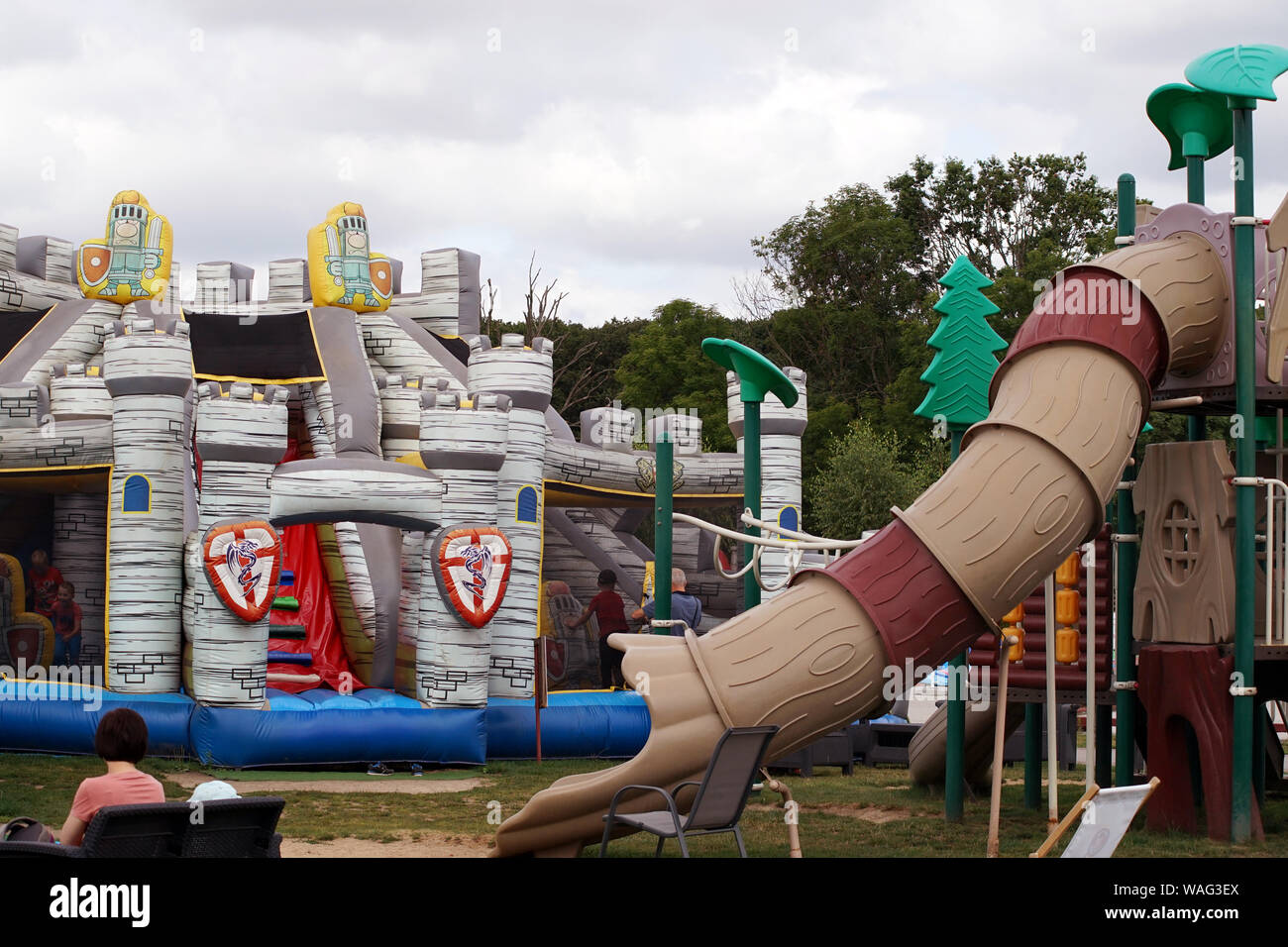 Inflatable toy at the funfair Stock Photo - Alamy