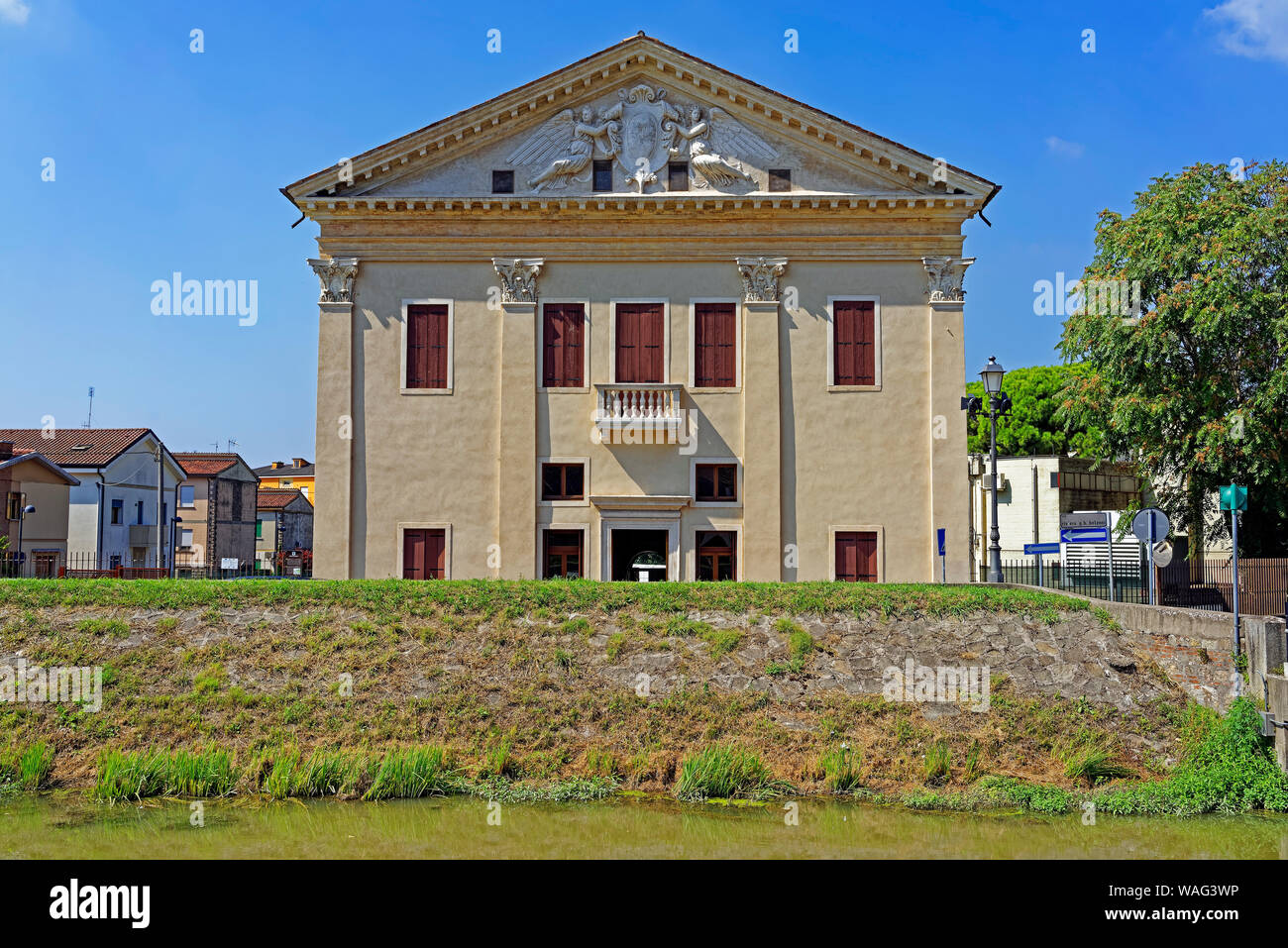 Kanal, Canale Bisatto, Villa Pisani, Monselice Italien (Italia ...