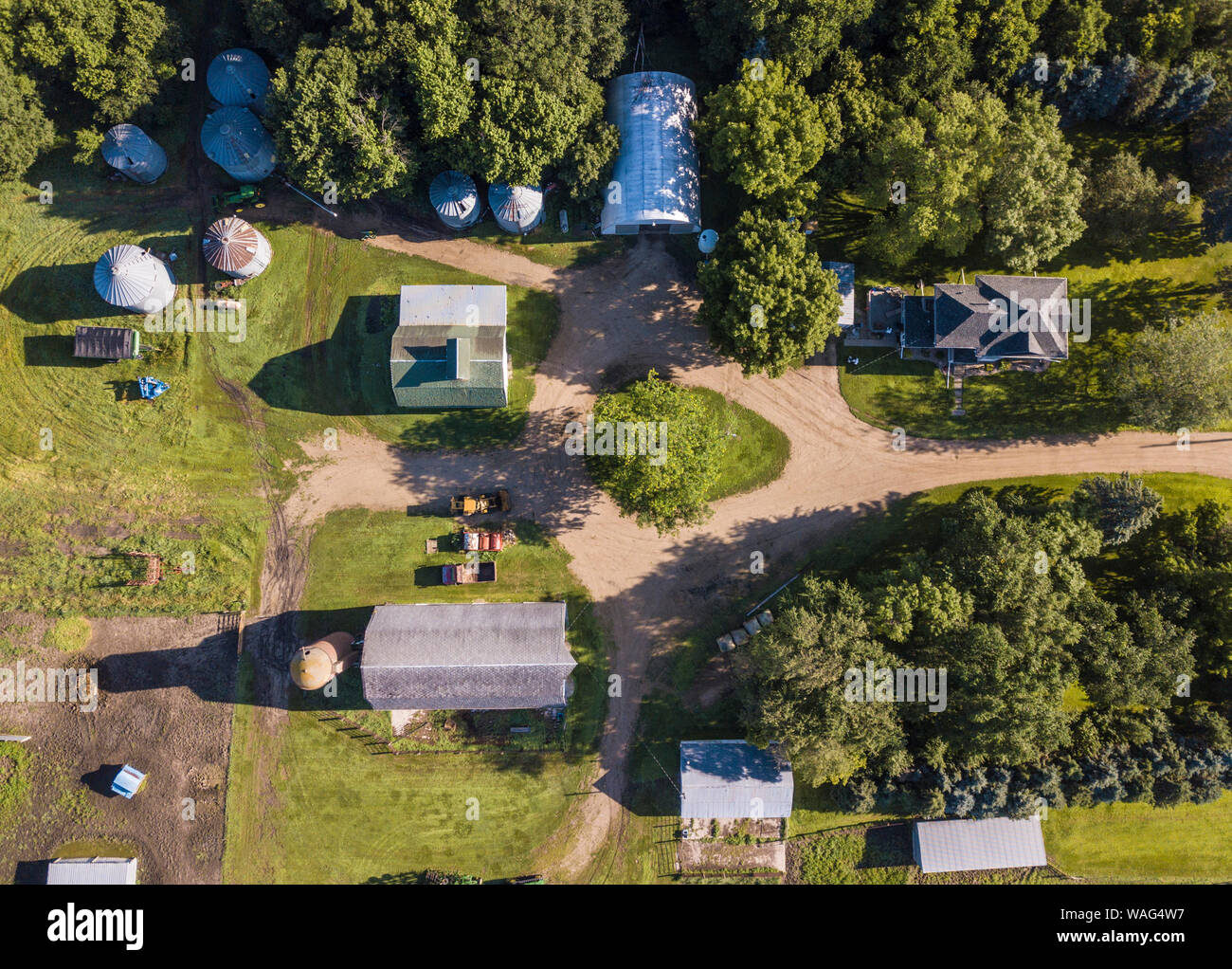Aerial view farmyard hi-res stock photography and images - Alamy
