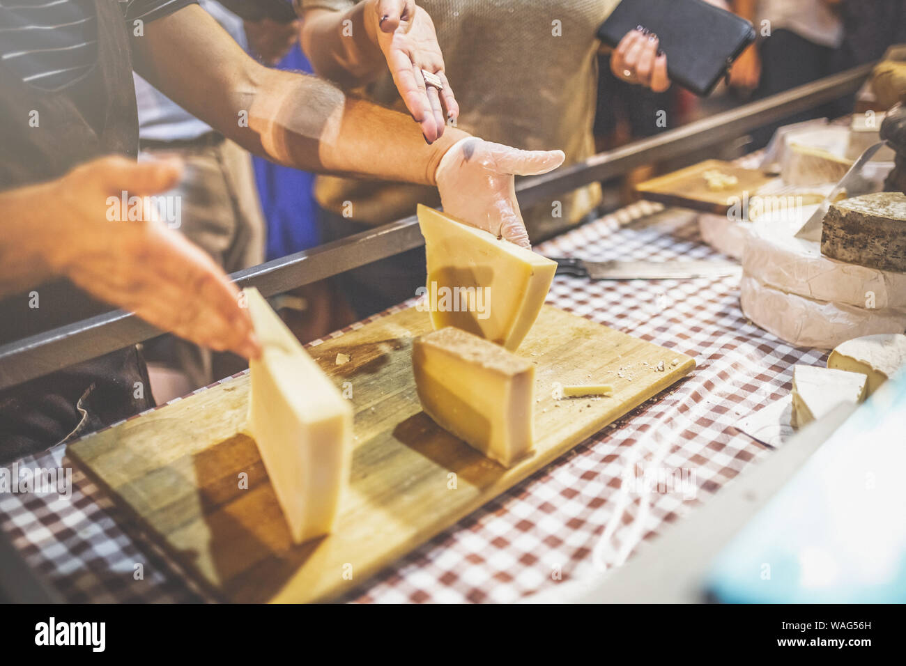 Cheddar cheese man hands hi-res stock photography and images - Alamy
