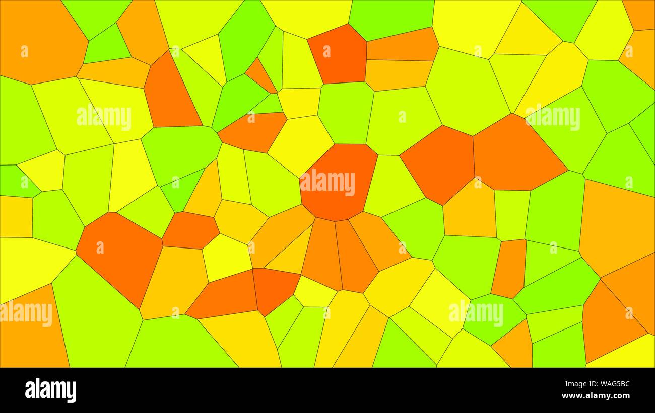 Stained glass colorful voronoi, vector eps abstract. Irregular cells ...