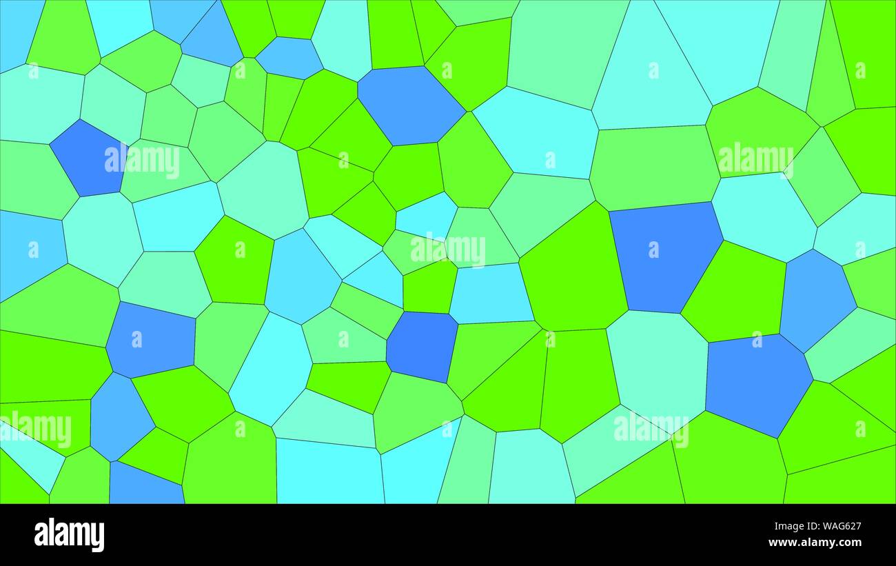 Stained glass colorful voronoi, vector eps abstract. Irregular cells ...