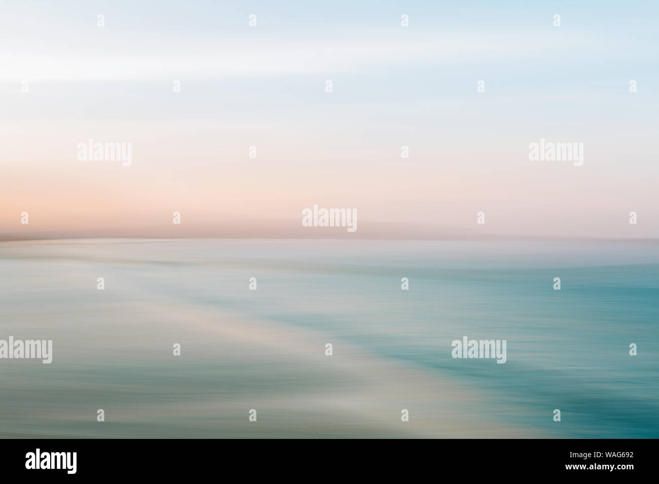 Abstract View of Ocean Shoreline at Sunset Stock Photo - Alamy