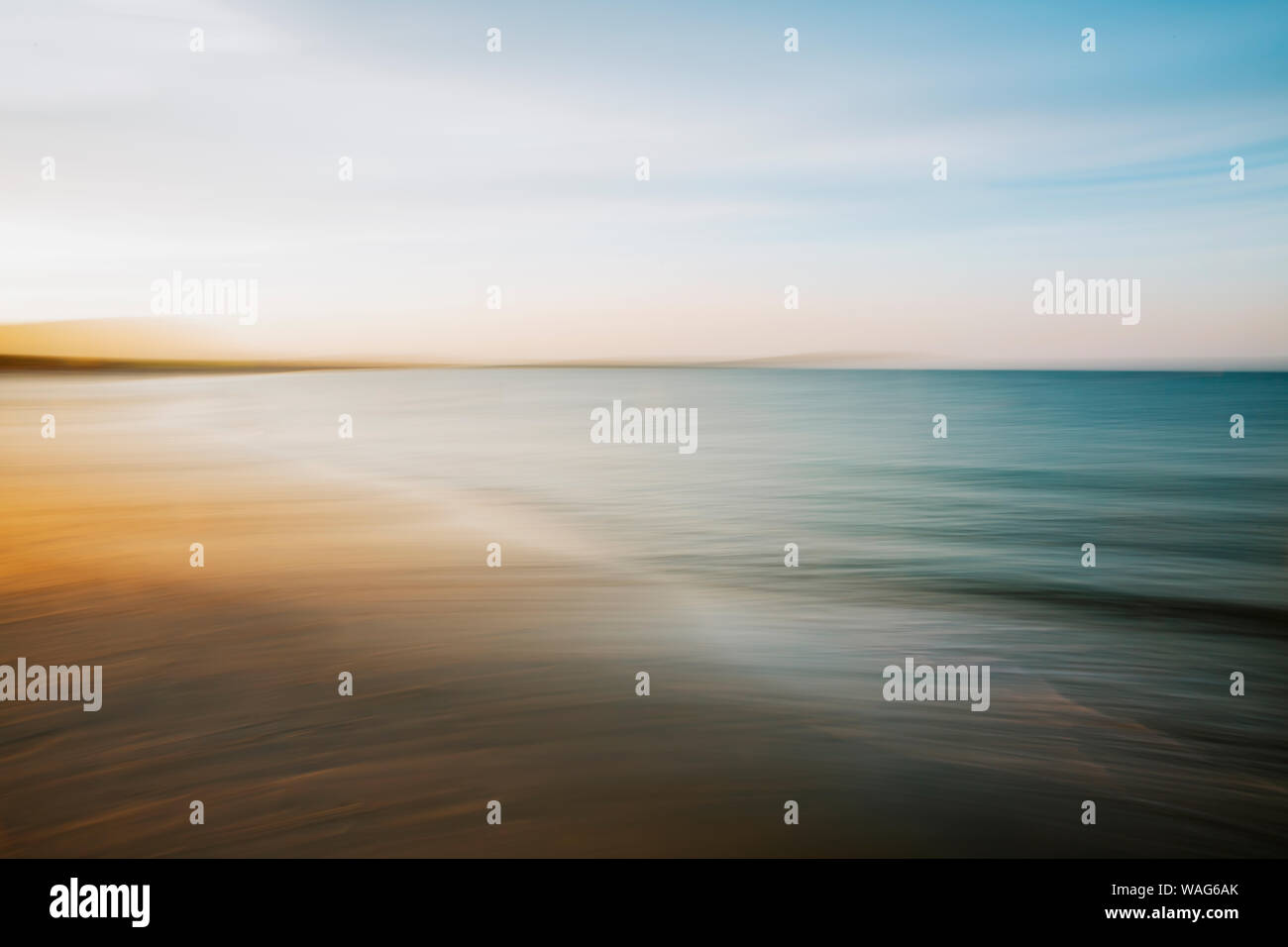 Calm sunset scene ocean waves hi-res stock photography and images - Alamy