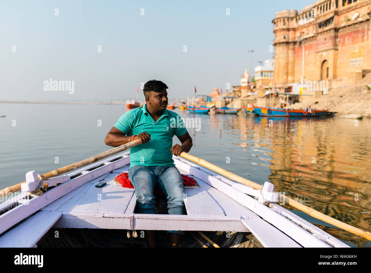 Wooden boat indian river hi-res stock photography and images - Alamy