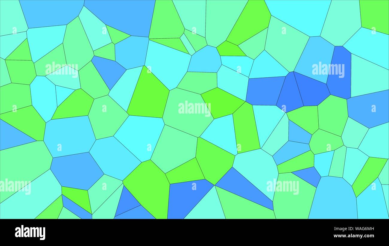 Stained glass colorful voronoi, vector eps abstract. Irregular cells ...