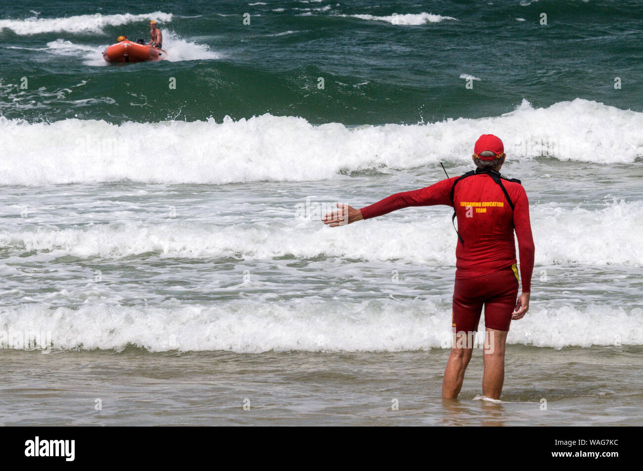 Beach life guards under training for their Life Saving Proficiency test ...