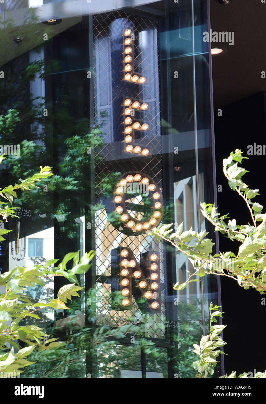 London, UK. 19th Aug, 2019. Fast Food chain outlet Leon in the recently ...