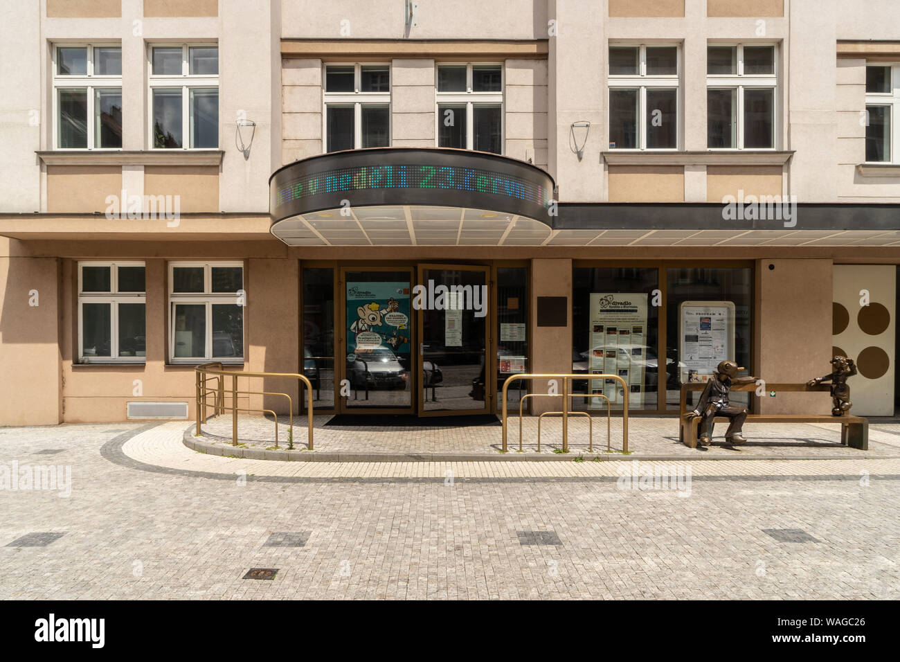 The view The Spejbl and Hurvinek puppet theatre in Dejvice district ...